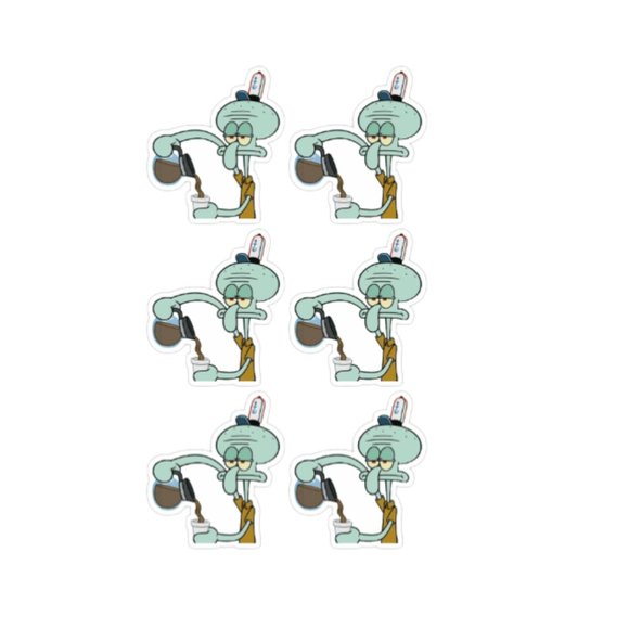 Design | Spongebob Squarepants Squidward Laminated Vinyl Stickers 195 ...